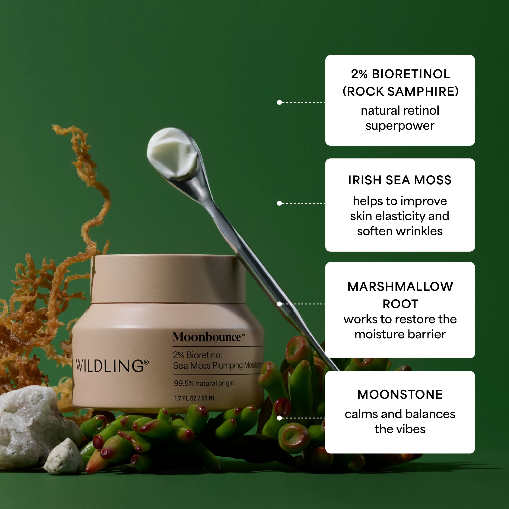 Irish Sea Moss Plumping Moisturizer 2% Bio Retinol | Wildling
